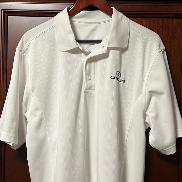 Lexus | Shirts | Performance Lexus Classic White Tone On Tone Striped ...